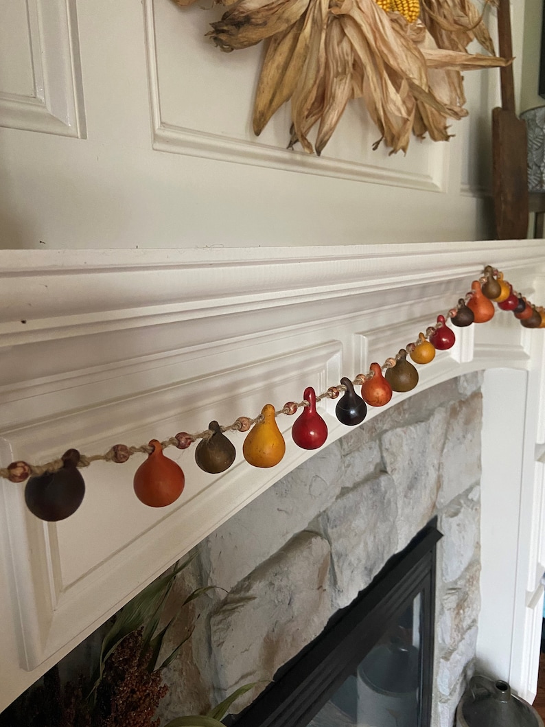 Fall Stained Gourd Garland - Etsy