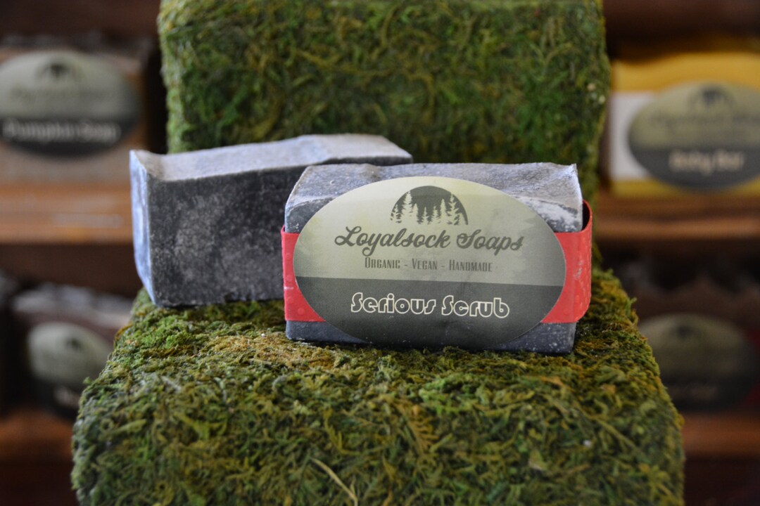 Serious Scrub Bar Soap - Organic, Handmade, All Natural, Cold Process ...