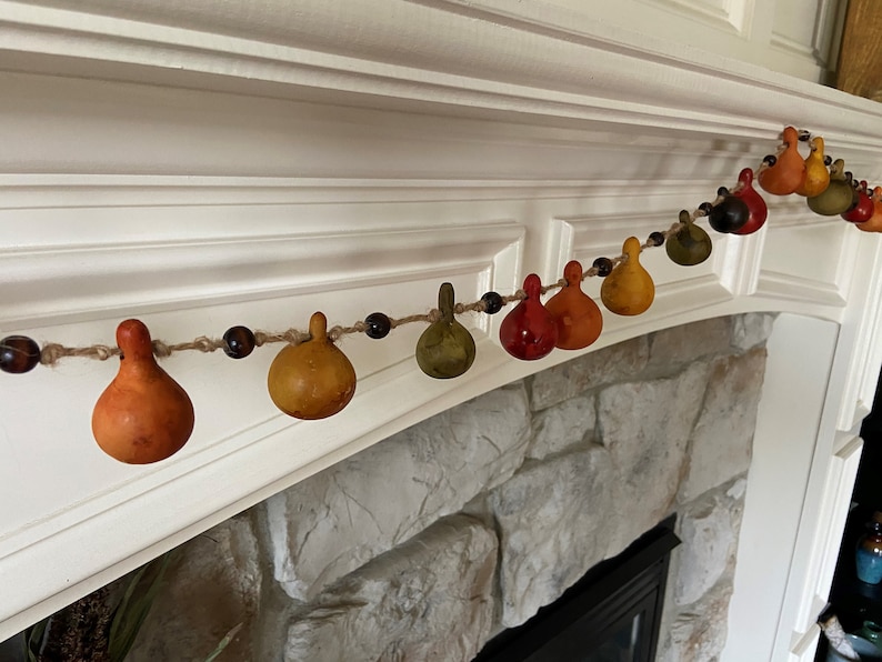 Fall Stained Gourd Garland - Etsy