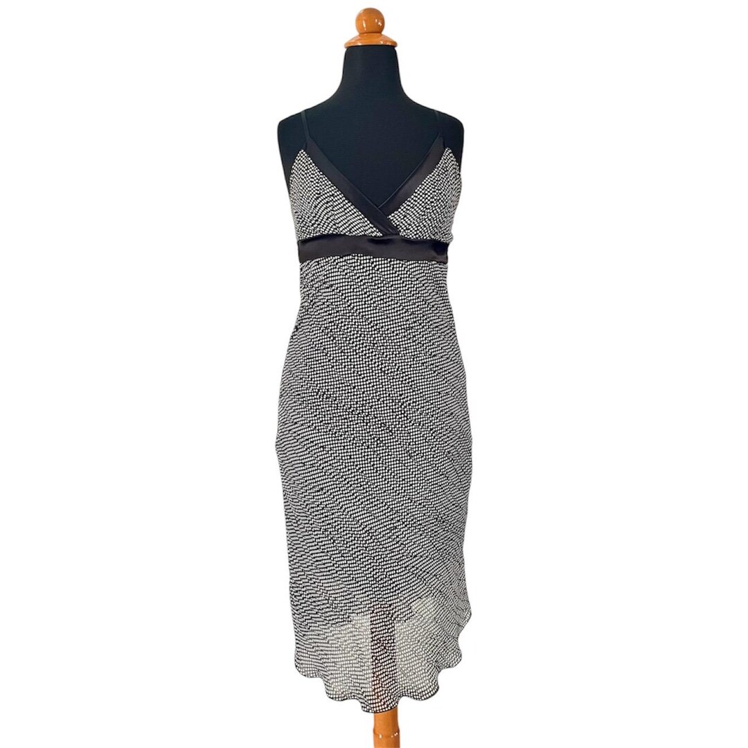 Y2K Mesh Midi Siren Dress With Satin Ribbon , Vintage 90s Spaghetti ...