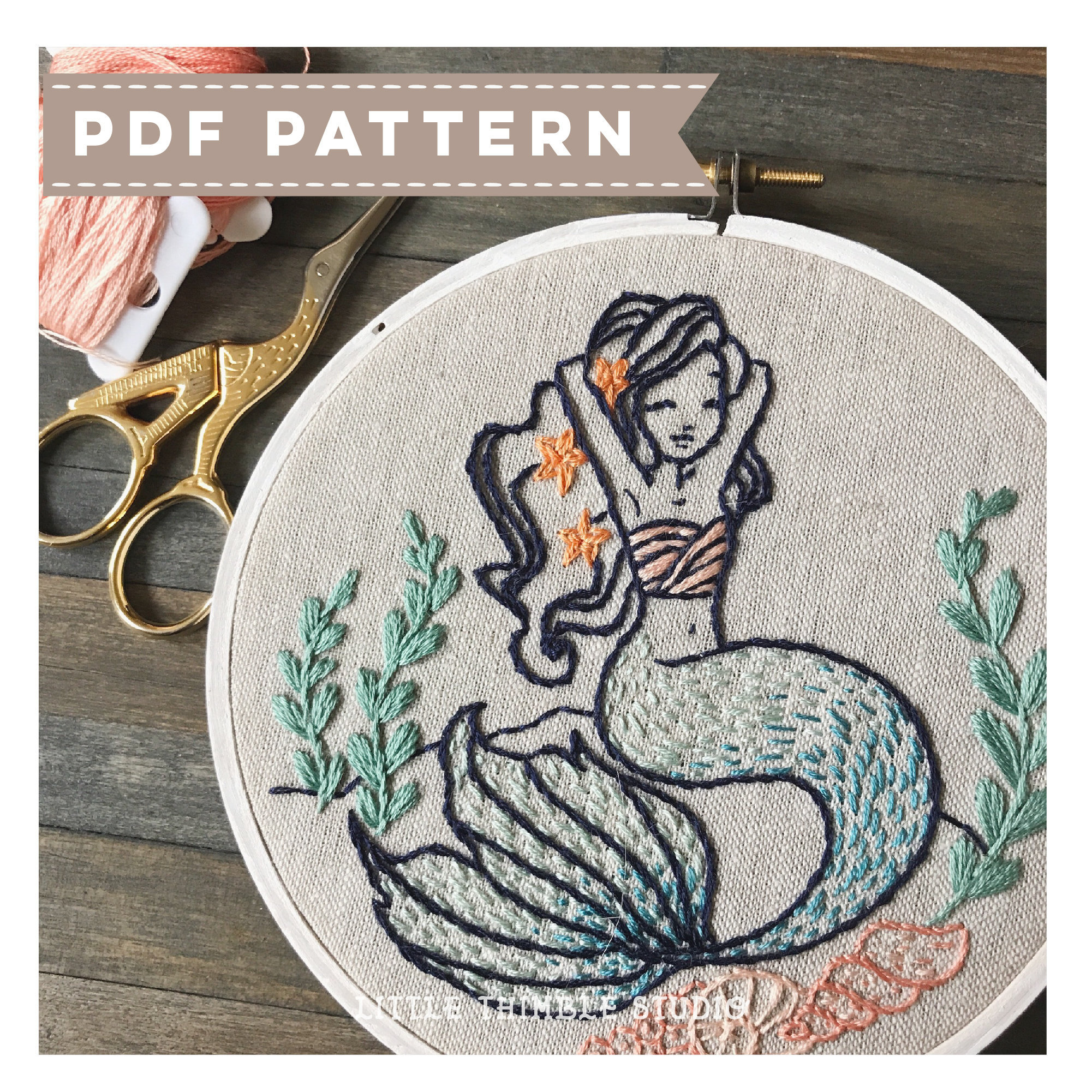Mermaid Embroidery Designs