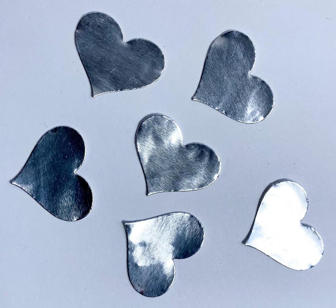 Silver Heart Stickers, Metallic 1 Inch Hearts, Valentine Craft Stickers ...