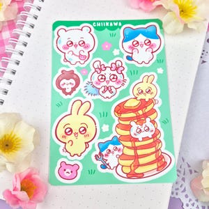 Chiikawa Inspired - Chibi Animal Friends - Kiss Cut - Sticker Sheet - Etsy