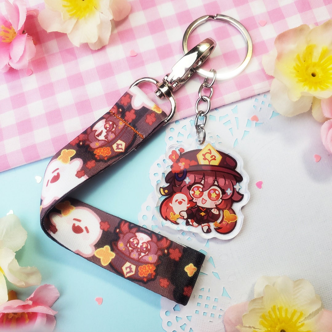 Genshin Impact - Hu Tao - Mini Lanyard + Acrylic Keychain Set - Etsy