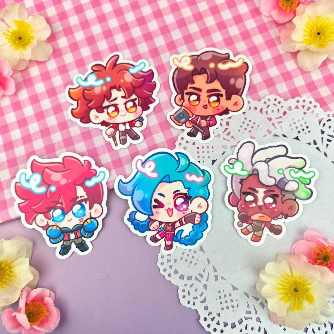ARC - Jinx | Jayce | Viktor | Vi | Ekko- Chibi - Stickers, Die Cut ...