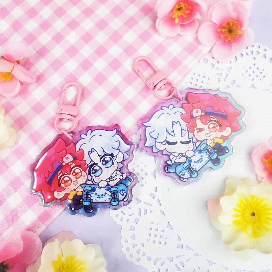 Skate Charm | Reki + Langa - Acrylic Keychain Charm - Etsy
