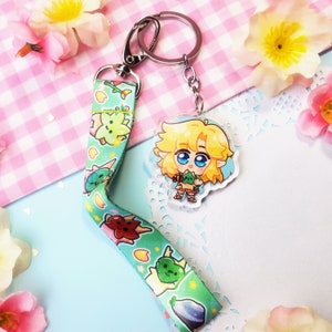 TOTK Link + Korok - Mini Lanyard + Acrylic Keychain Set - Etsy