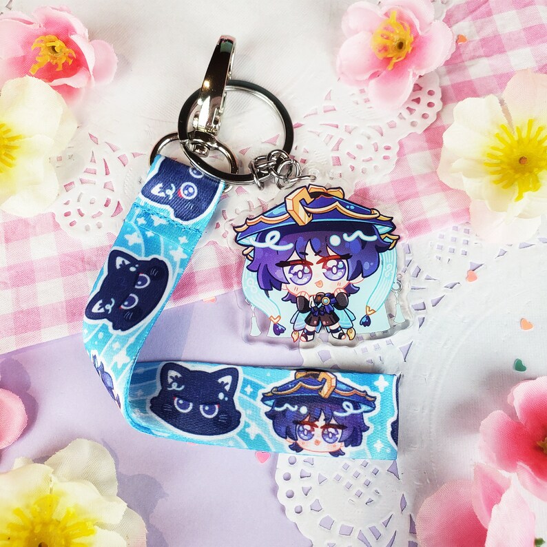 Wanderer + Scaramouche - Genshin Impact - Mini Lanyard + Acrylic ...