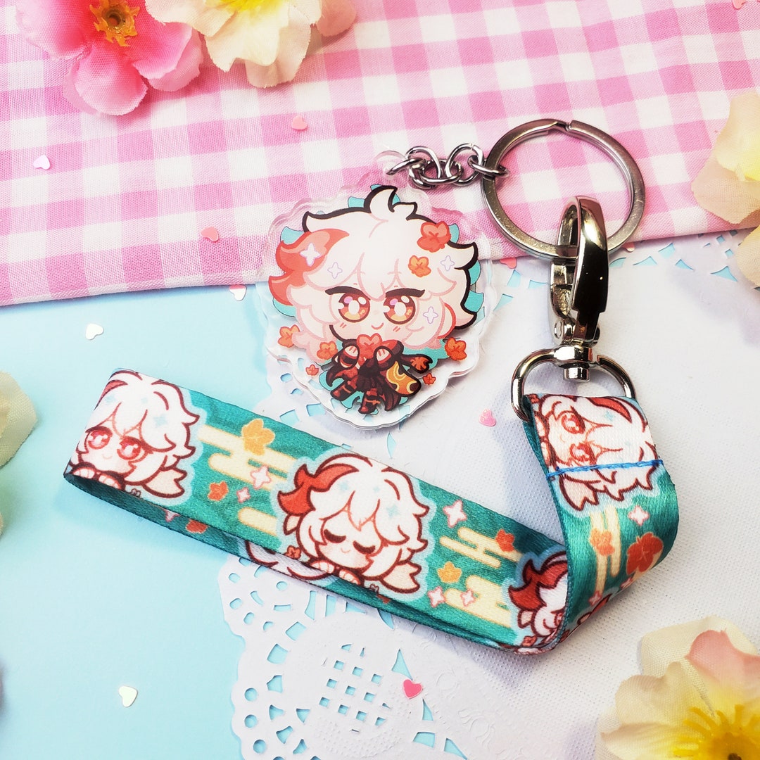 Genshin Impact Kazuha Mini Lanyard Acrylic Keychain Set - Etsy