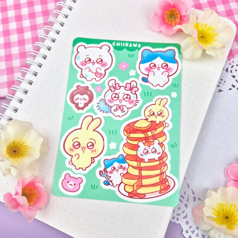 Chiikawa Inspired - Chibi Animal Friends - Kiss Cut - Sticker Sheet - Etsy