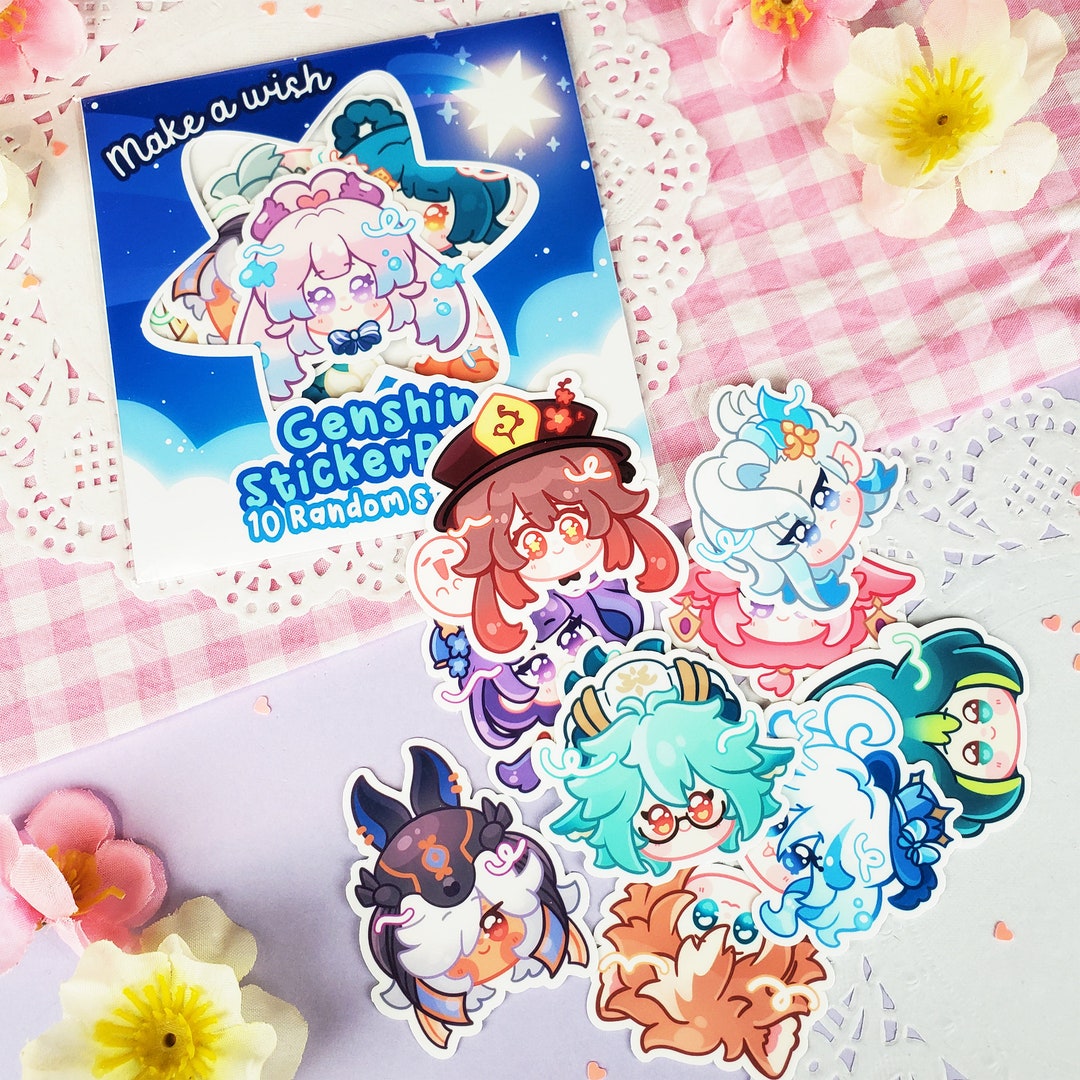 Genshin Impact - 10 Pull Wish Pack - Sticker Pack - Etsy