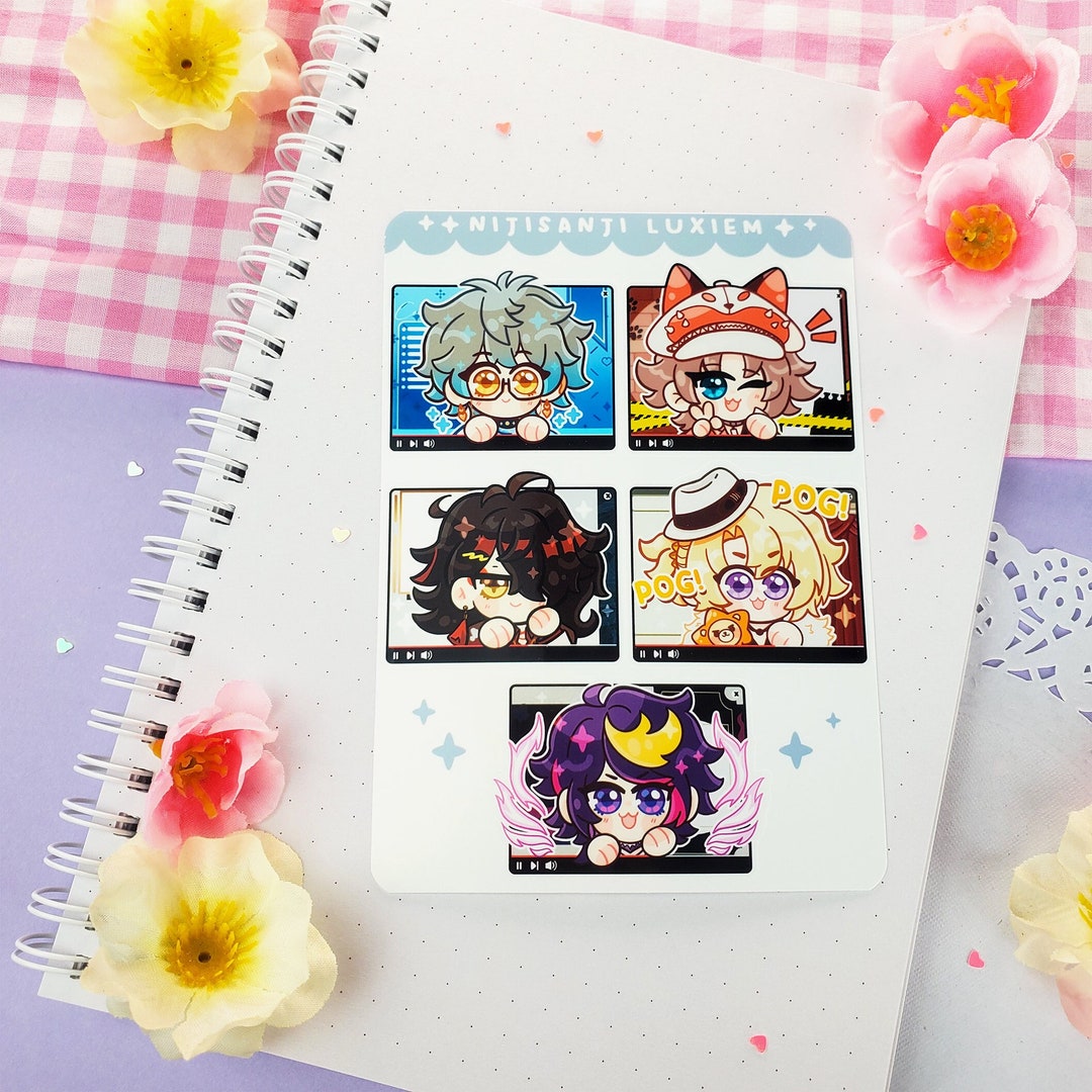 Luxiem Nijisanji Kiss Cut Sticker Sheet Vinyl Stickers - Etsy Australia