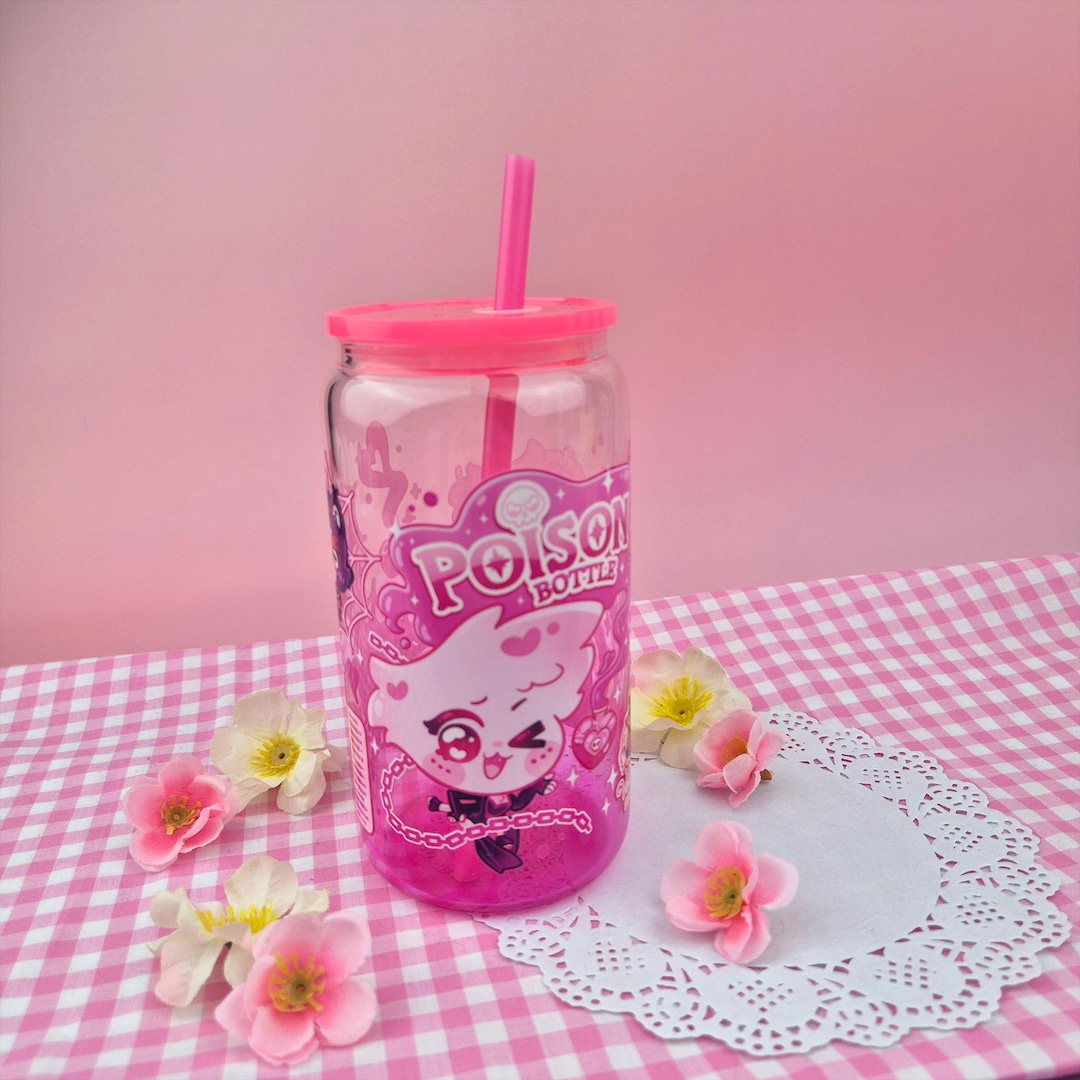 Angel Dust Poison Bottle Glass Cup | Angel Dust Glass Tumbler | 16oz ...