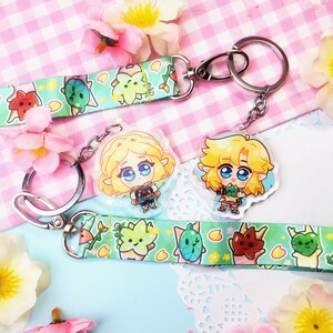 TOTK Link + Korok - Mini Lanyard + Acrylic Keychain Set - Etsy