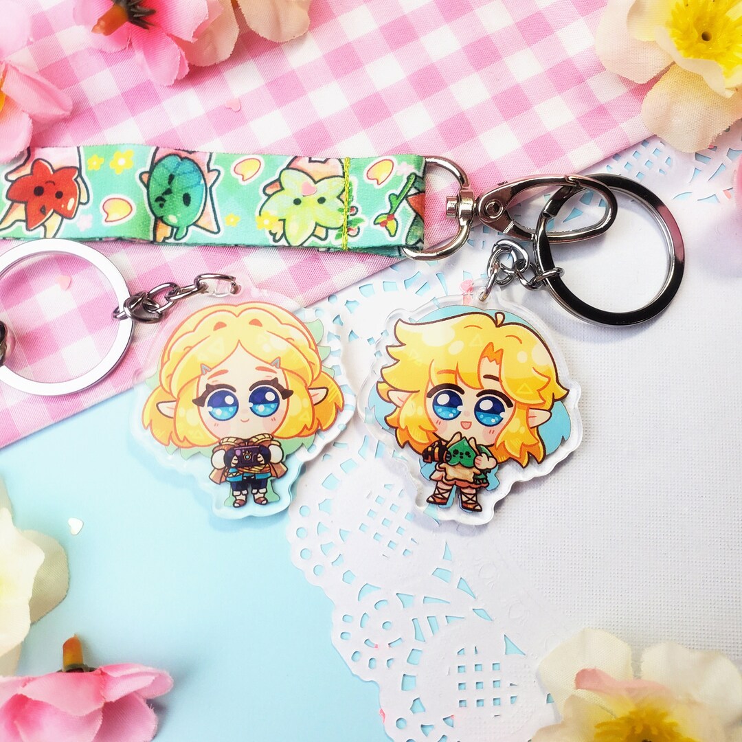 TOTK Link + Korok - Mini Lanyard + Acrylic Keychain Set - Etsy