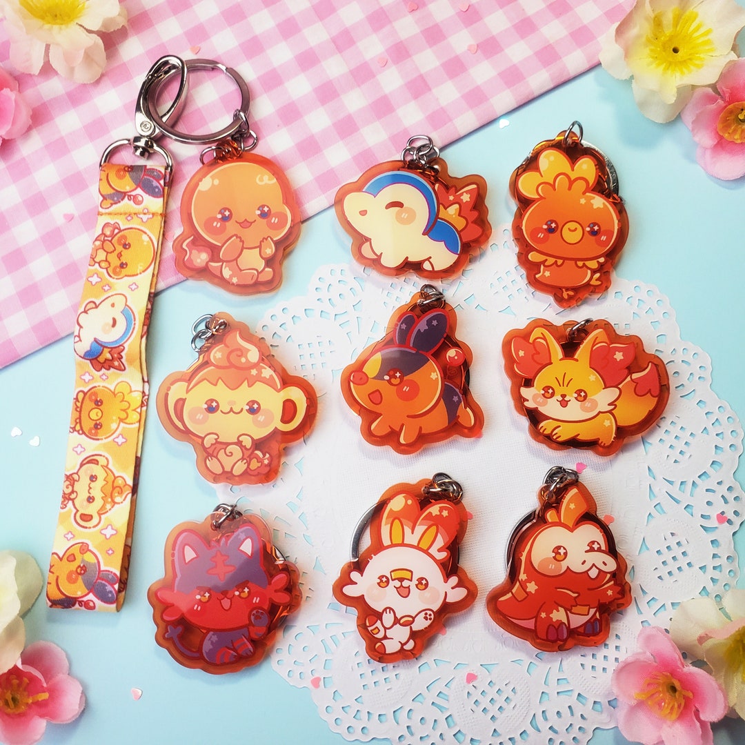 Fire Starters - Mini Lanyard + Acrylic Keychain Set - Etsy