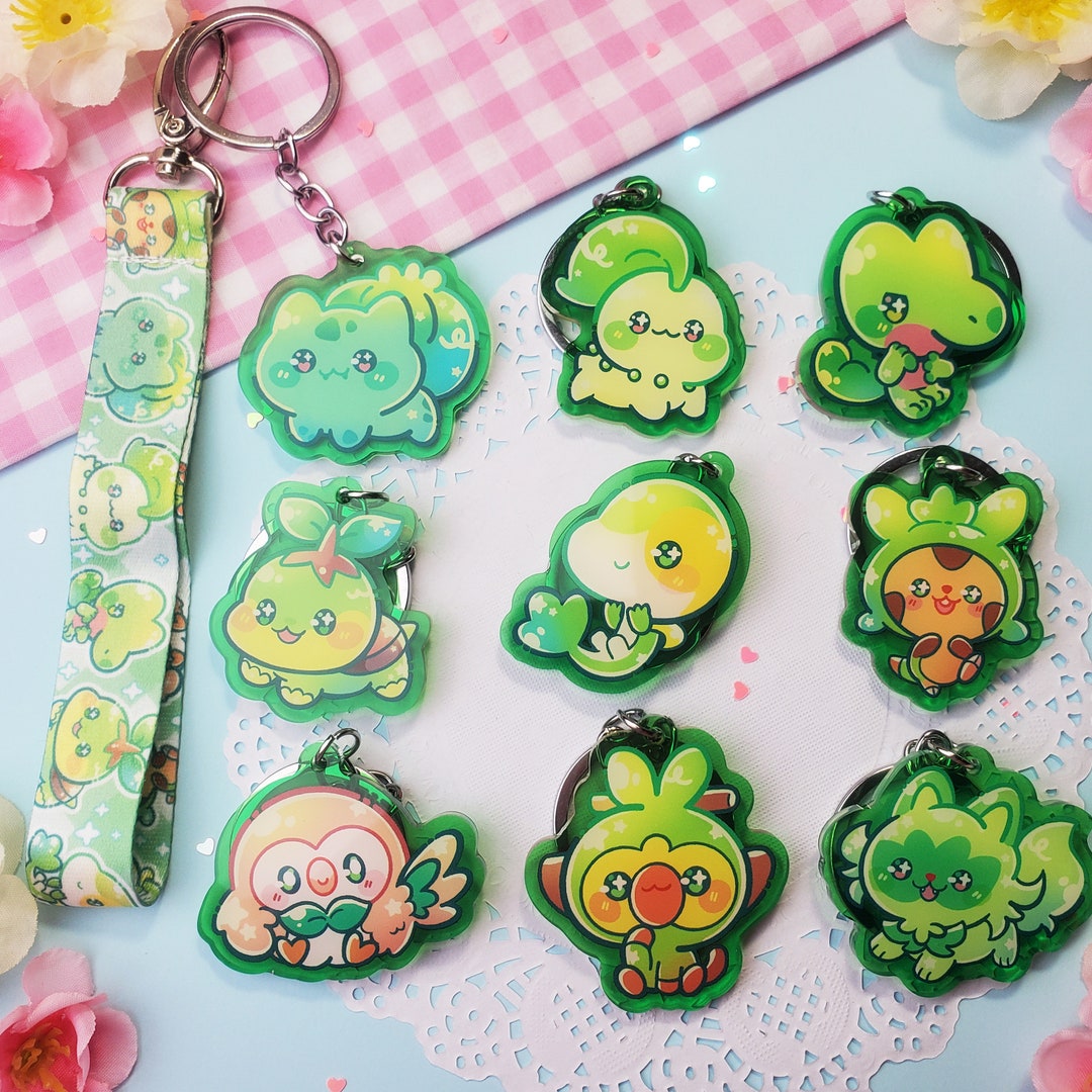 Grass Starters - Mini Lanyard + Acrylic Keychain Set - Etsy