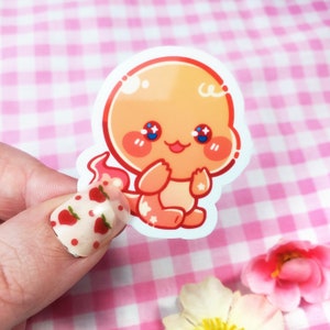 Fire Type Starter Monsters - Sticker Pack - Etsy