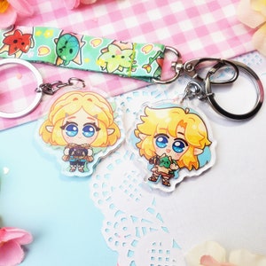TOTK Link + Korok - Mini Lanyard + Acrylic Keychain Set - Etsy