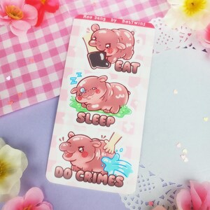 Baby Hippo Moo Deng Kiss Cut Sticker Sheet Vinyl Stickers - Etsy