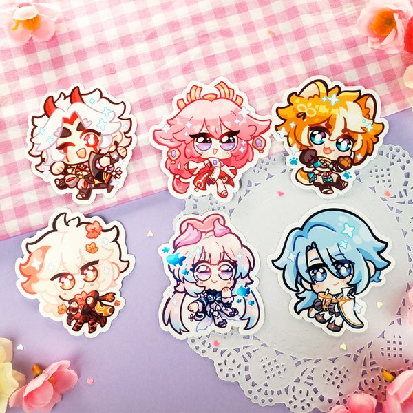 Genshin Chibi Stickers - Etsy