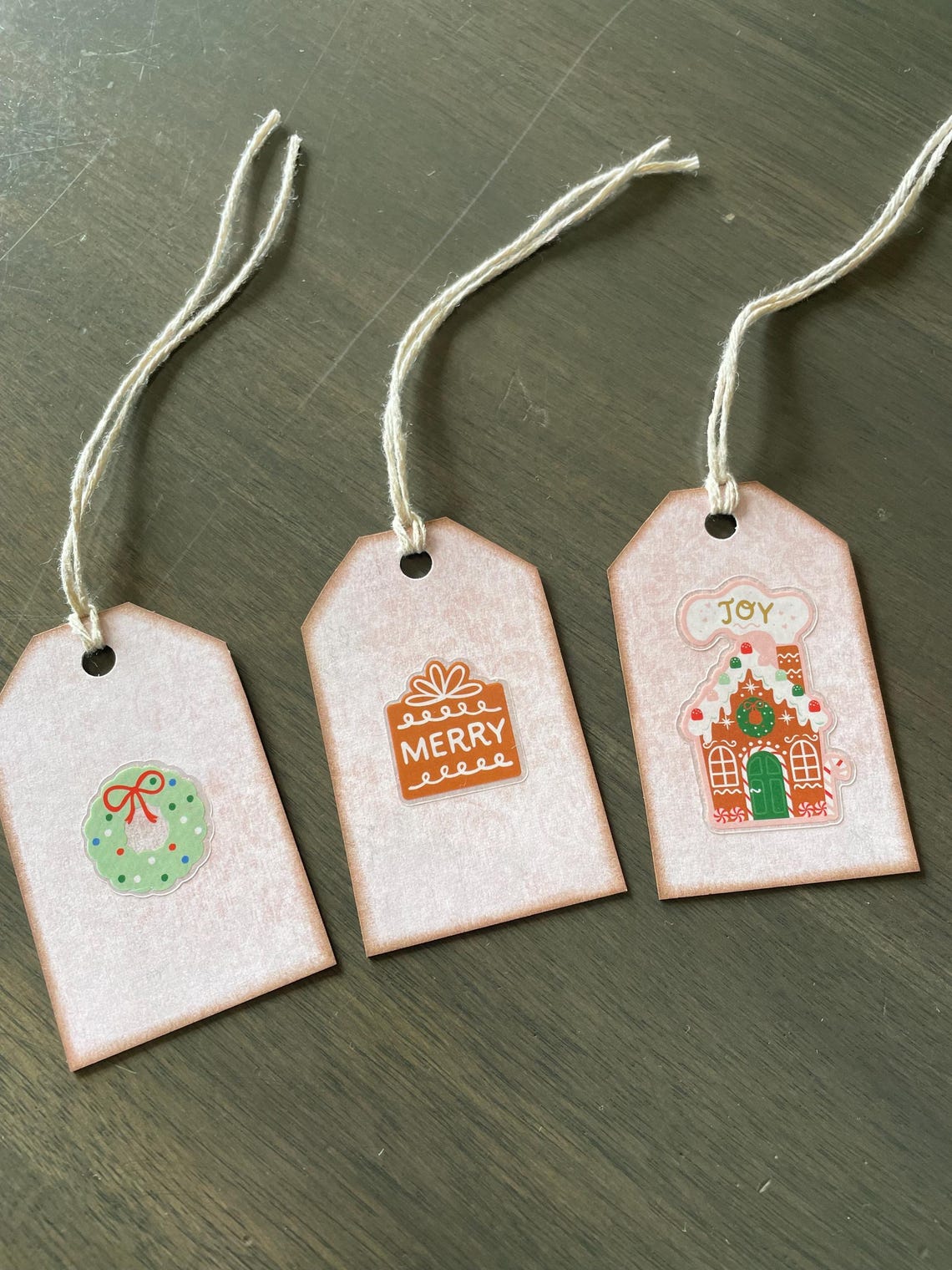 Handmade Christmas Holiday Themed Gift Tags Set of 6 - Etsy