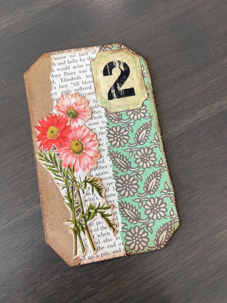 Handmade Botanical Flower Themed Journal Cards Set of 4 - Etsy