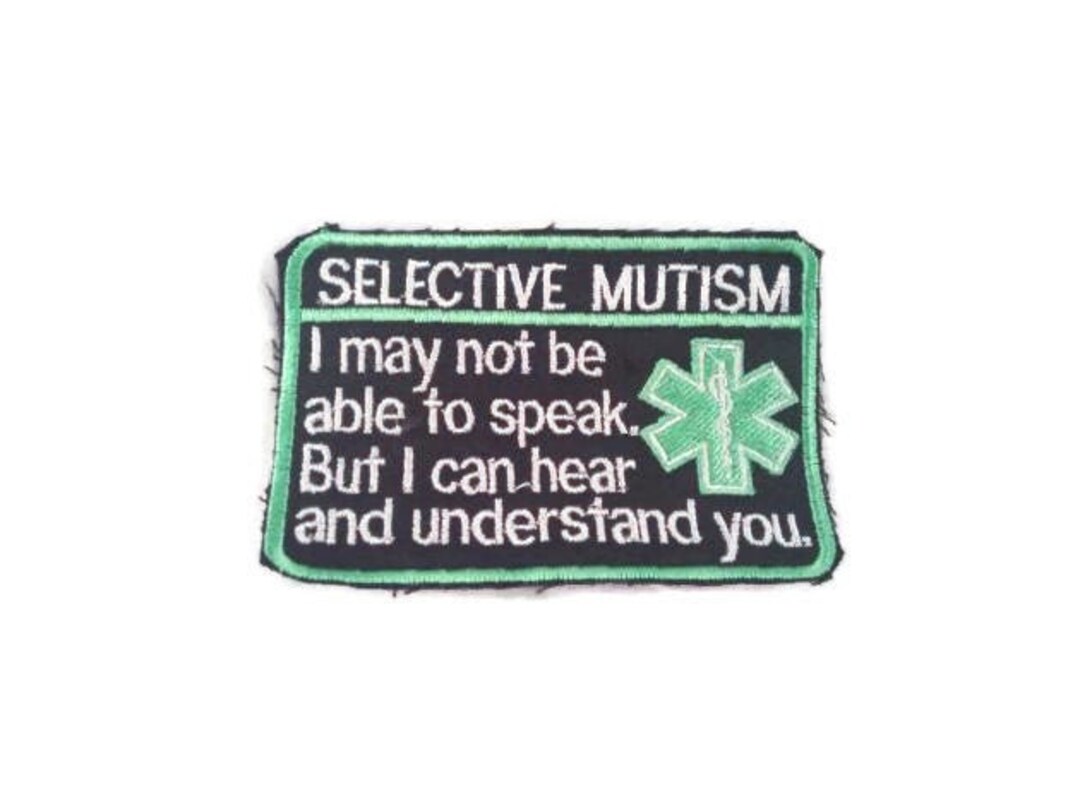 Mint Green SELECTIVE MUTISM Patch 3x4 Size - Etsy