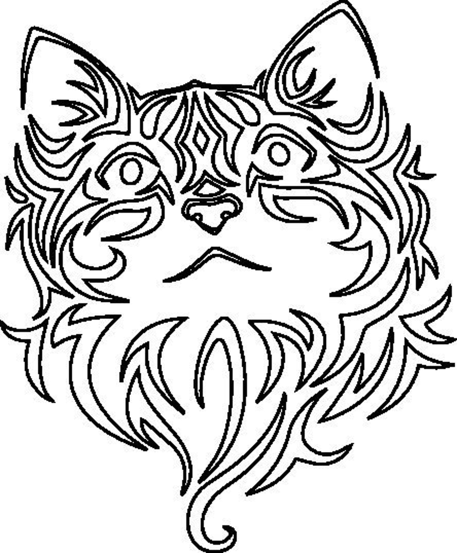Chat mignon- CNC - Découpe laser- vectoriel vinyle - fichier DXF SVG ...
