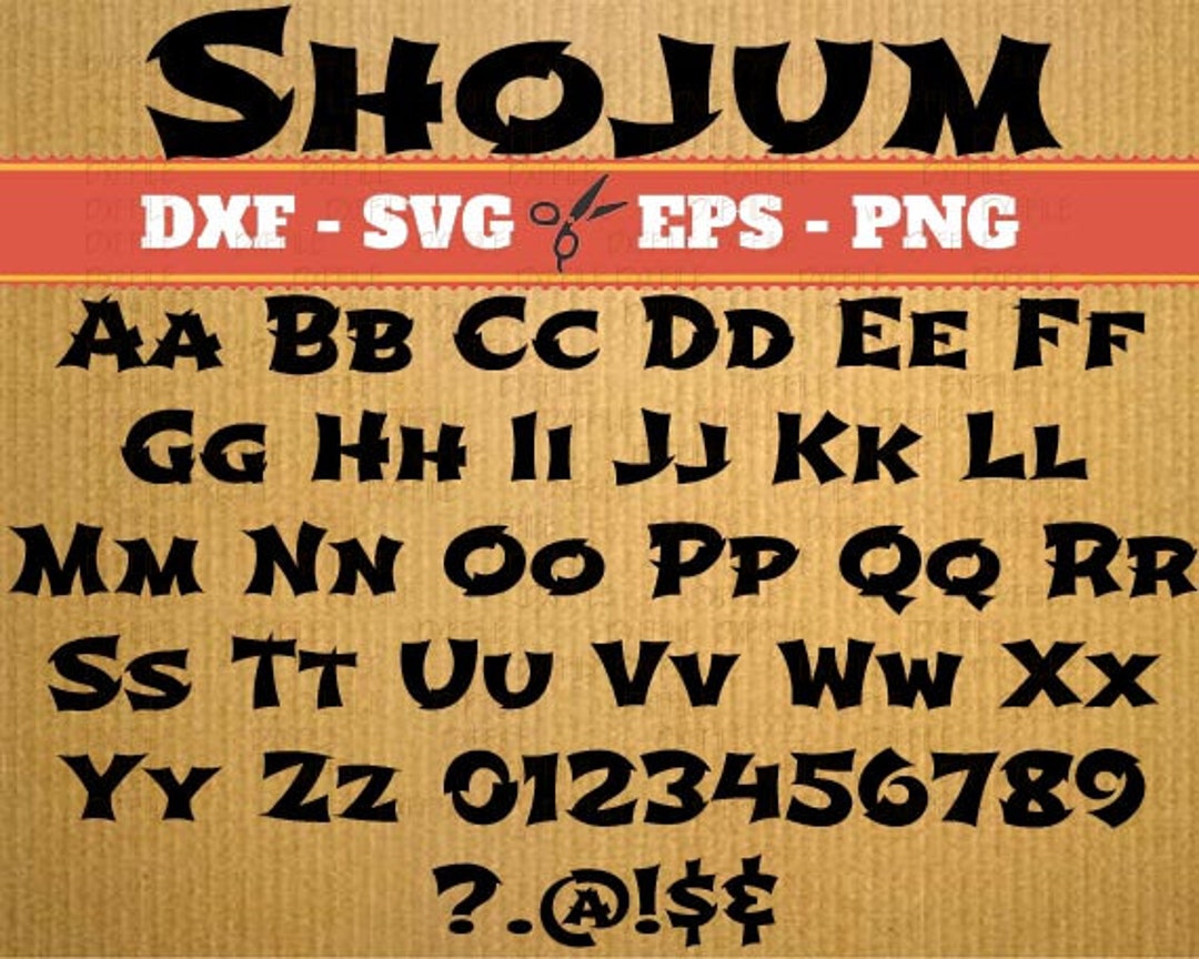 Shojumaru Script Monogram Svg Font; Svg, Dxf, Eps, Png; Digital ...