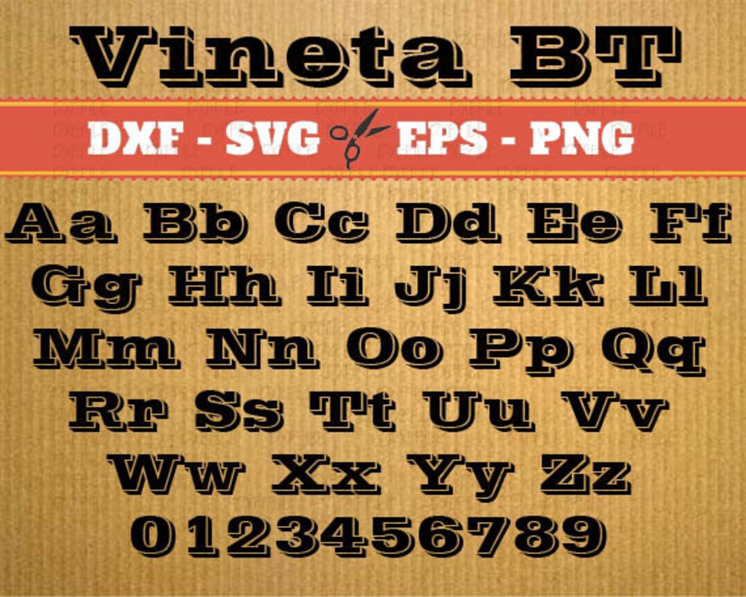 Vineta BT Script Monogram Svg Font; Svg, Dxf, Eps, Png; Digital ...