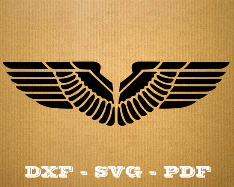 Eagle Wing DXF SVG Digital Cutting File, Clipart, Vector, Vector ...