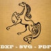 Format .dxf Cheval design CNC découpe fichier vectoriel vinyle Cricut ...