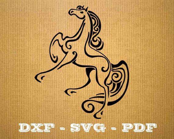Format .dxf Horse animal Vector vinyl CNC cutting file Cricut- DXF SVG ...