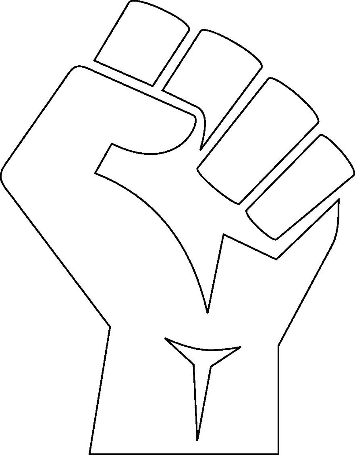 Raised Fist SVG Vector Files for Cricut, Fist Svg Cutting Files ...