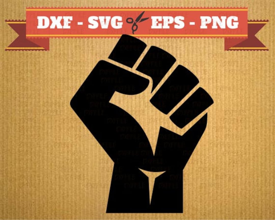 Raised Fist SVG Vector Files for Cricut, Fist Svg Cutting Files ...