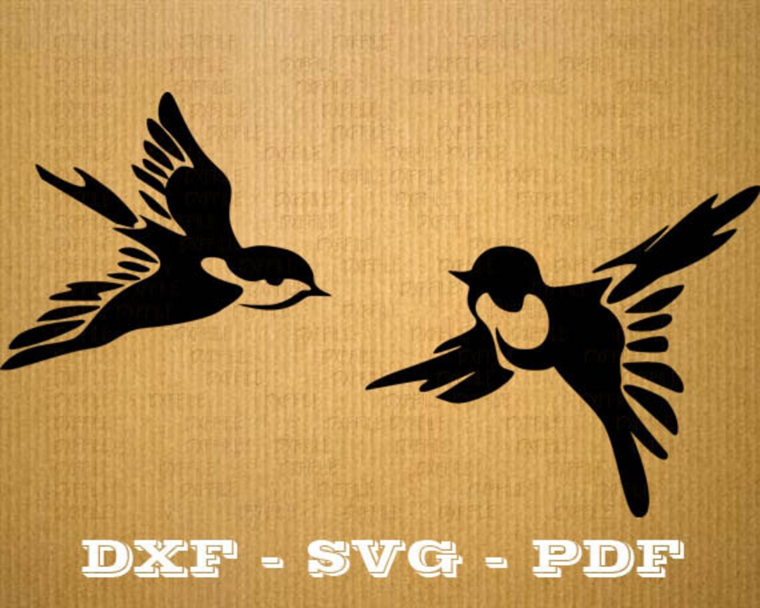 Birds SVG Swallow Vector Files for Cricut, Bird Cutting Files, Clipart ...