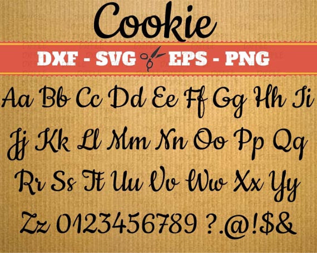 COOKIE Script SVG, Handwriting Font, Retro Script Monogram Svg, Dxf ...