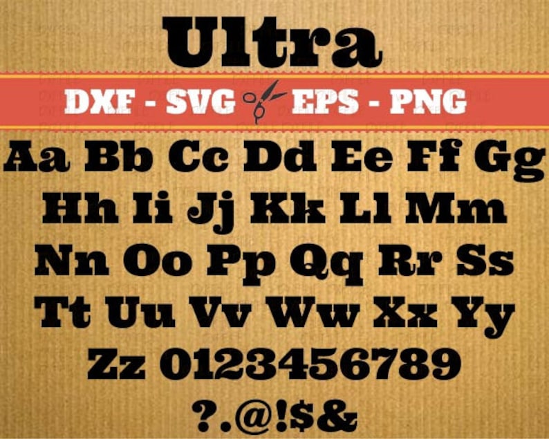 Dxf Fonts Ultra Svg Font; Svg, Dxf, Eps, Png; Fonts for Cricut, Svg ...
