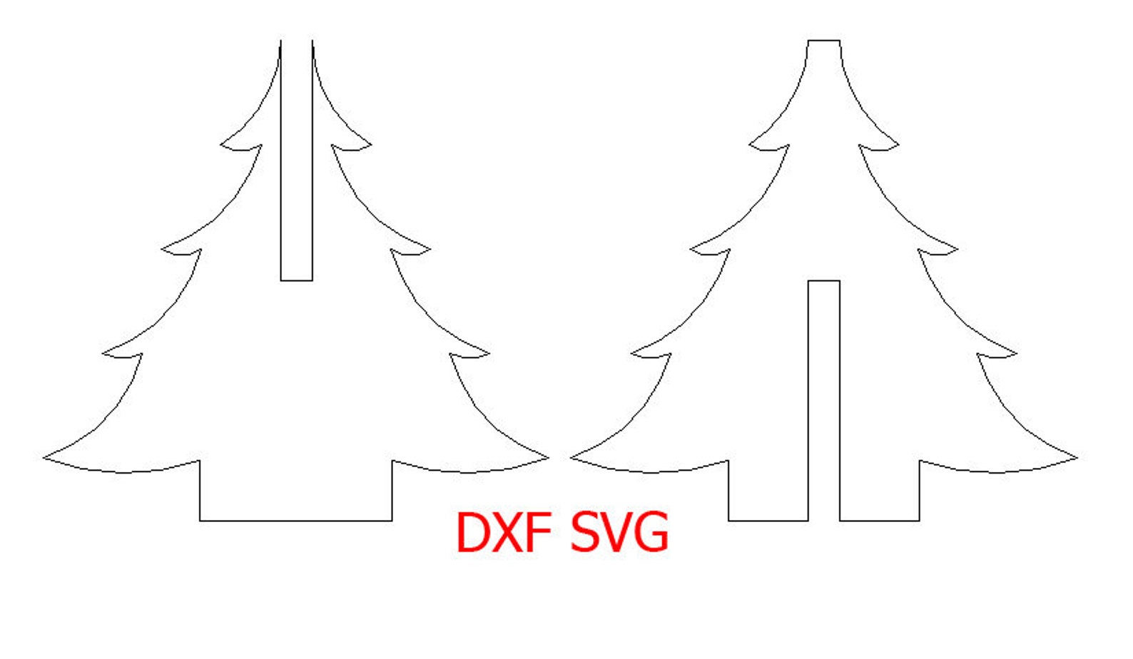 Sapin de noel SVG et DXF fichier pour découpe laser et cnc Fichiers Dxf ...