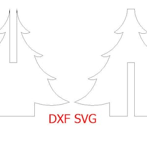 Sapin de noel SVG et DXF fichier pour découpe laser et cnc Fichiers Dxf ...