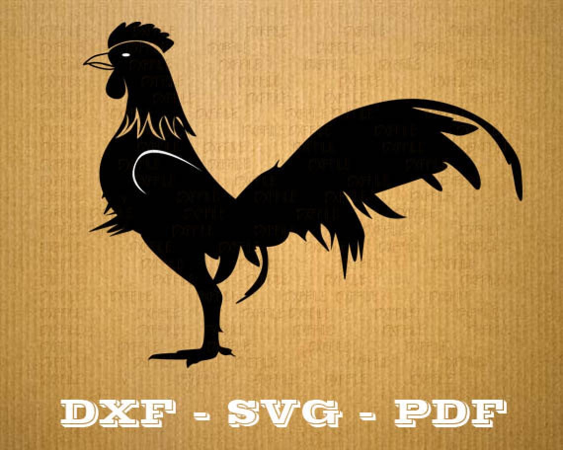 Format .dxf Coq fr- CNC découpe fichier - vectoriel vinyle - fichier ...