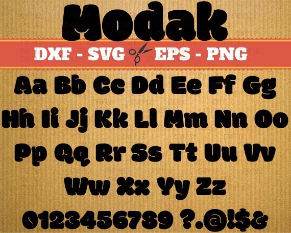 Modak Svg Font Alphabet Svg Font; Svg, Dxf, Eps, Png; Digital Monogram ...