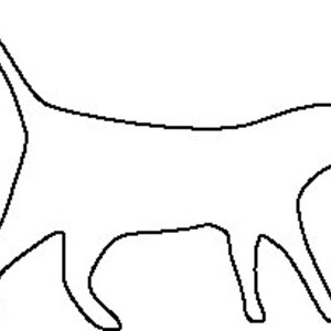 Fichier dxf Chat fichier pour CNC, decoupe laser, cricut et cameo ...