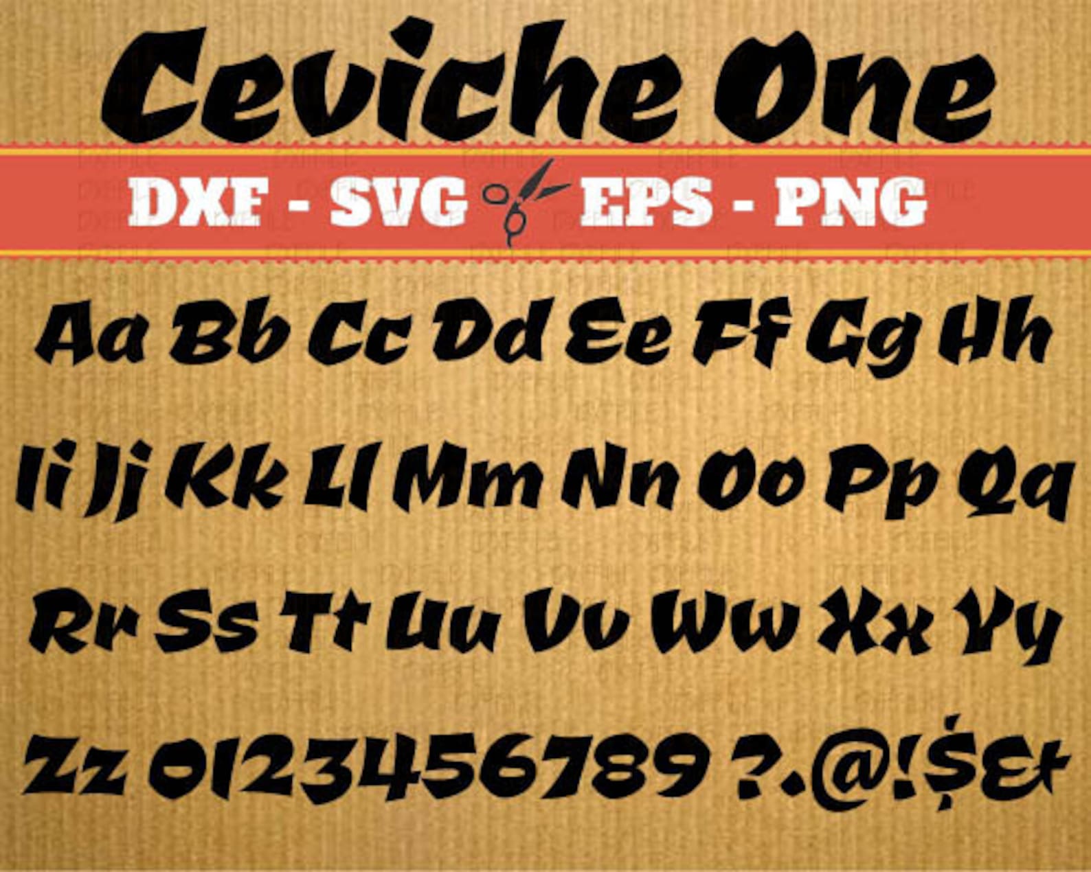 Ceviche One Script Monogramme Svg Font Svg Dxf Eps Png - Etsy France