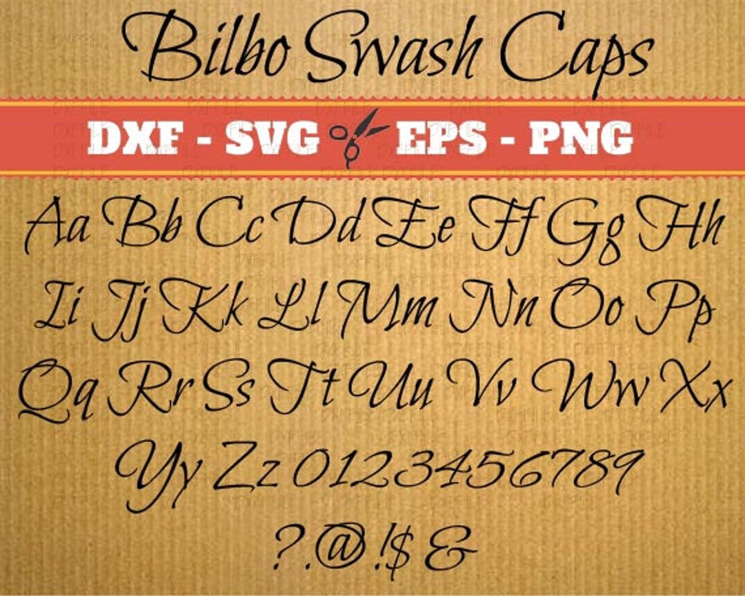 Bilbo Swash Script SVG, Handwriting Font, Retro Script Monogram Svg ...
