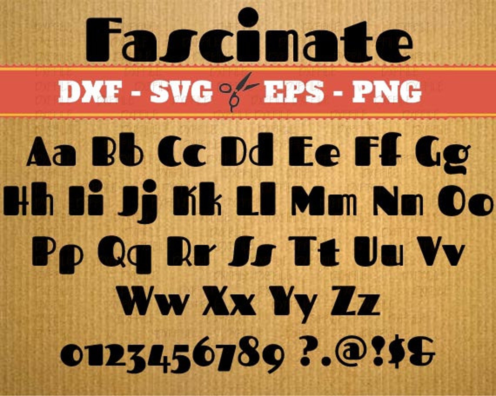 FASCINATE Monogram SVG Font, Alphabet SVG, Dxf, Eps, Png Files 52 ...