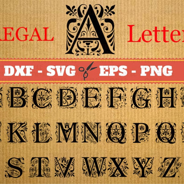 Regal Monogram Svg - Etsy