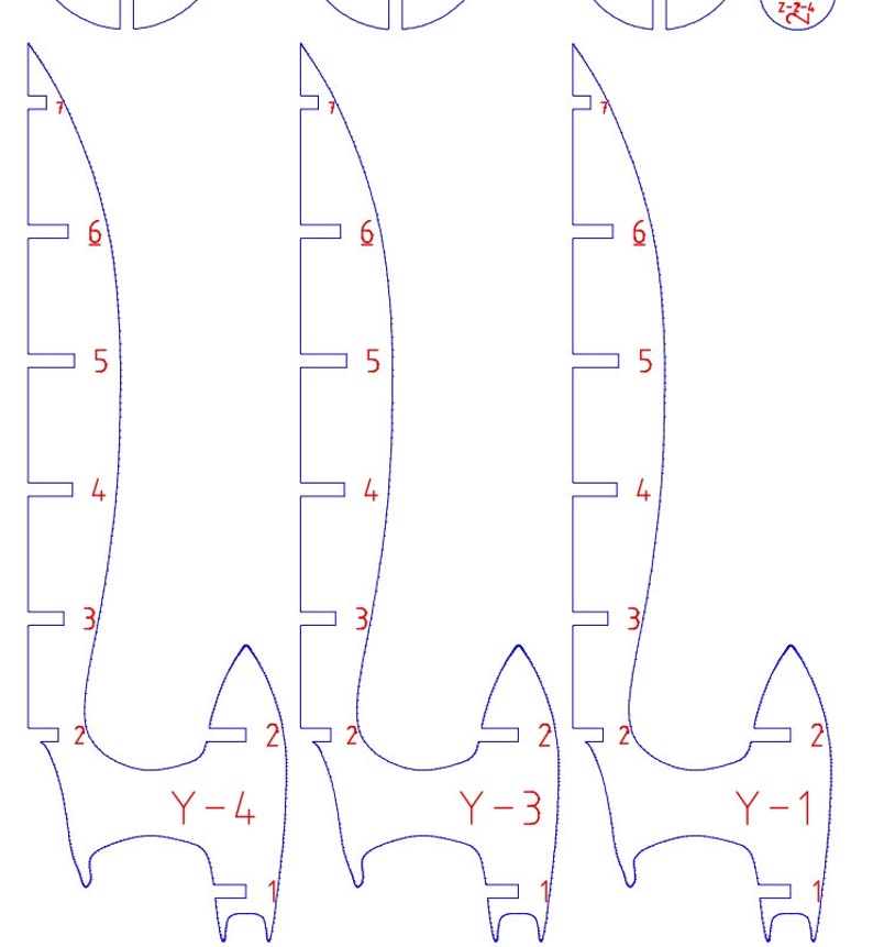 Plan of Cutting Rocket with Scroll Saw Cutter Laser Cutting | Etsy