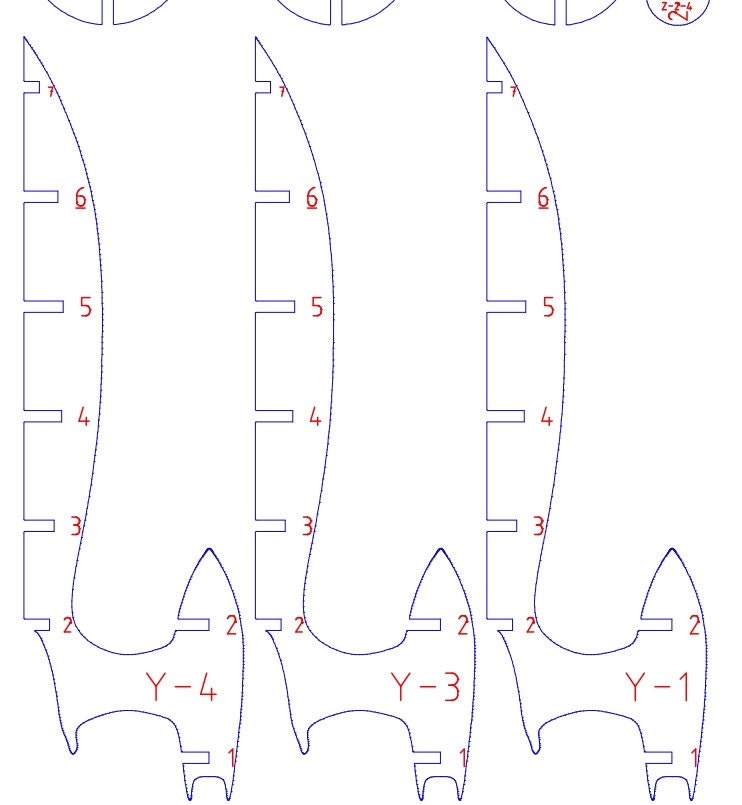Plan of Cutting Rocket With Scroll Saw, Cutter, Laser Cutting or CNC ...